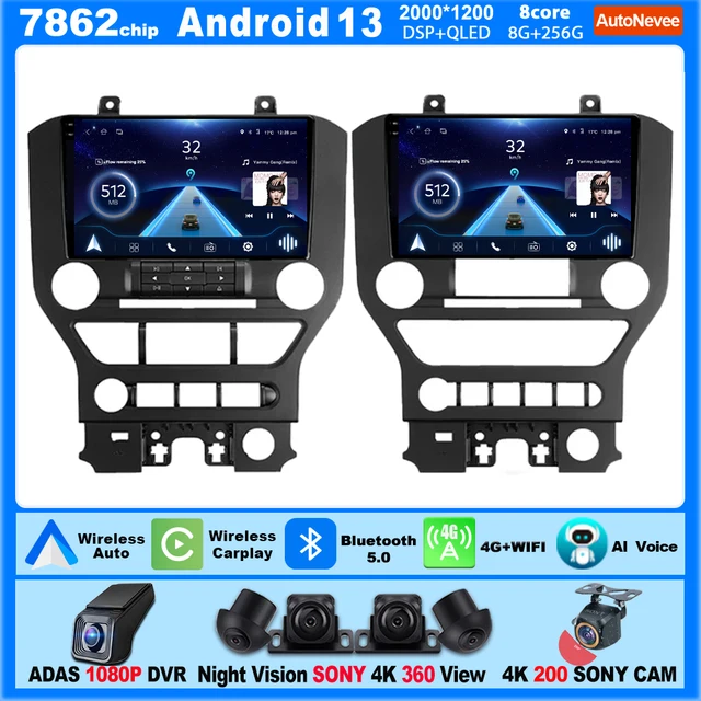 Wireless Android CarPlay For FORD MUSTANG 2015-2020 Car Radio ...