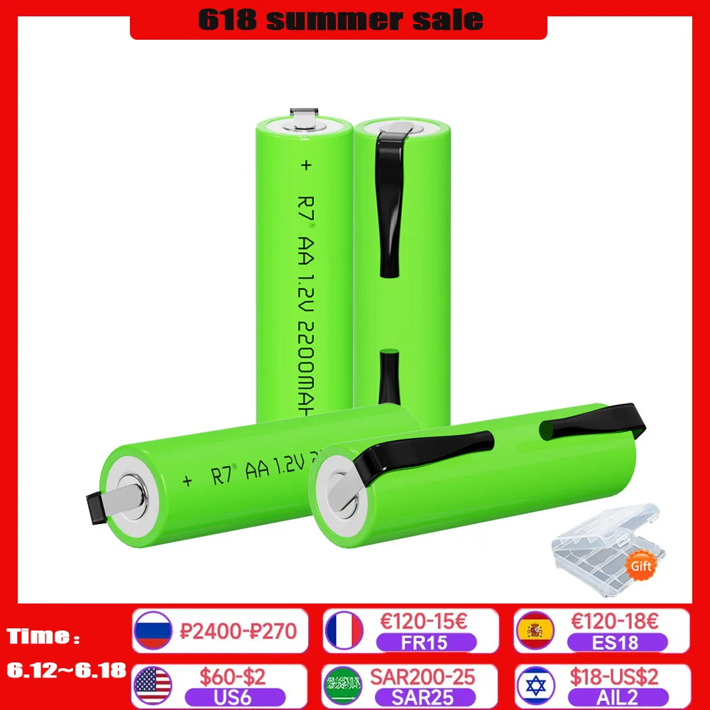 Batteries Rechargeable Batteries | Electric Toothbrush Battery - 1.2v 2200mah Aa - Aliexpress