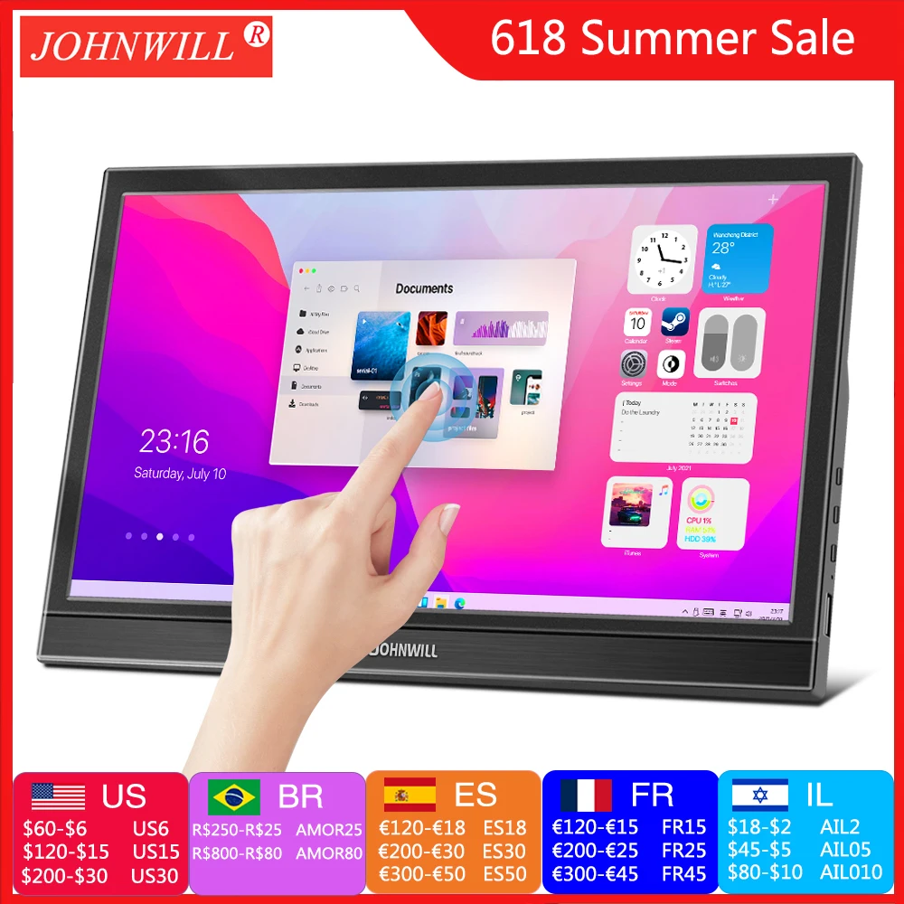 Portable-Monitor-Touch-Screen-11-6-1366X768-USB-C-Gaming-Display-for ...