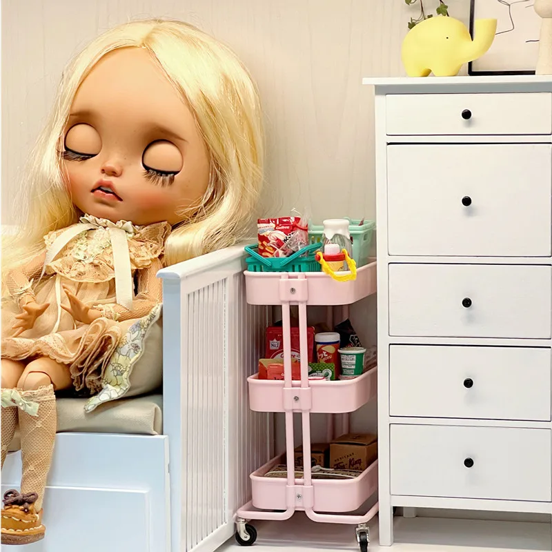 Miniature Furniture Luwecf Dollhouse Furniture Storage Unit 1/6 Scale ...