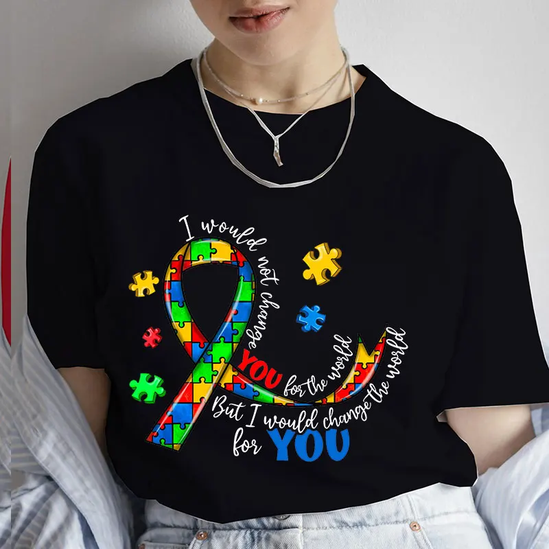 Women-s-Autism-Awareness-Puzzle-T-shirt-Roupas-Femininas-Roupas ...