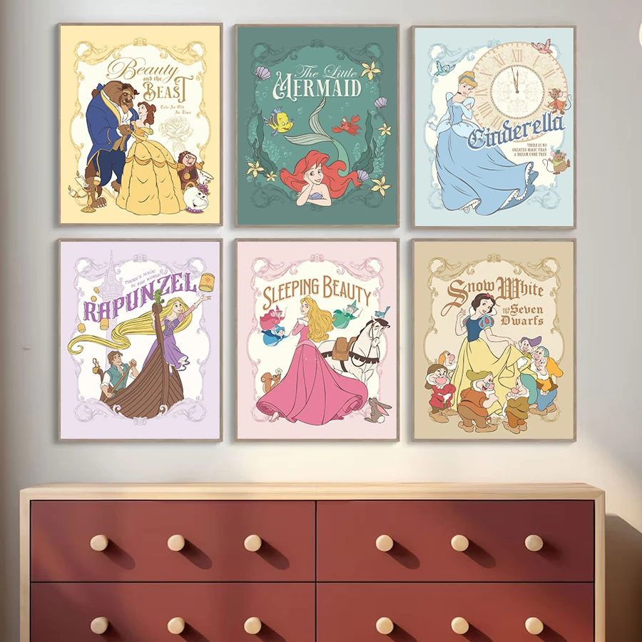 Vintage Disney Princess Posters Walt Disney Studios Vintage Cinderella