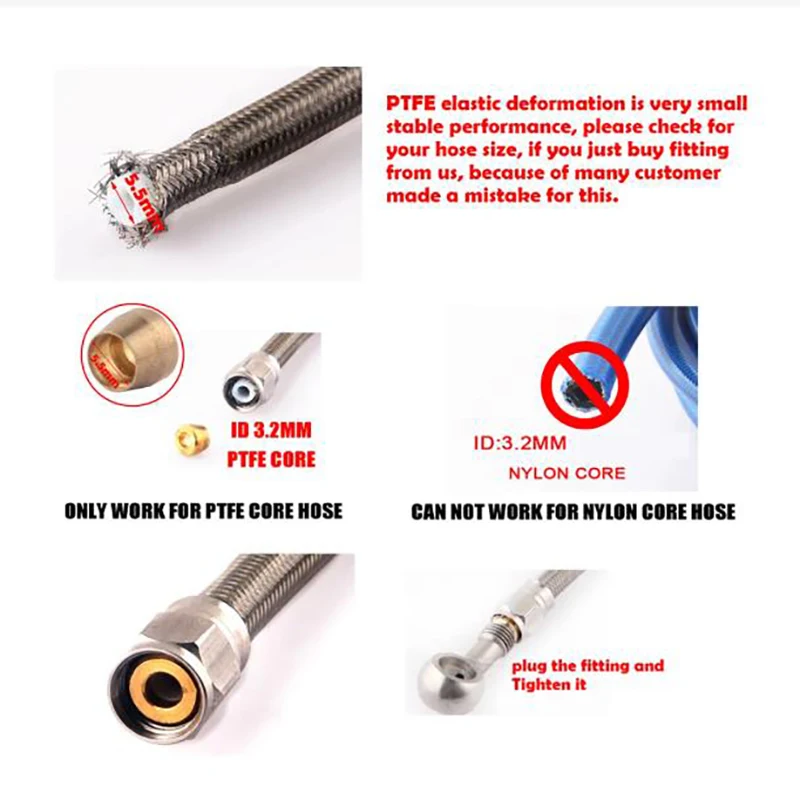 Tuyau-tube-flexible en nylon tressé en acier inoxydable pour moto - PTFE bleu - 10M - Cdiscount ...