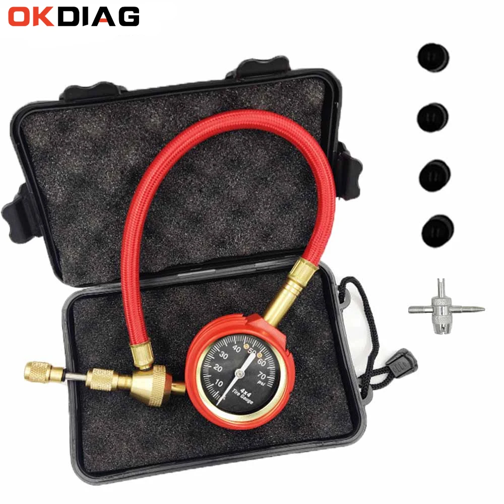 Medidor de presión de neumáticos, medidor de aire de neumático, probador rápido de bajada de ...