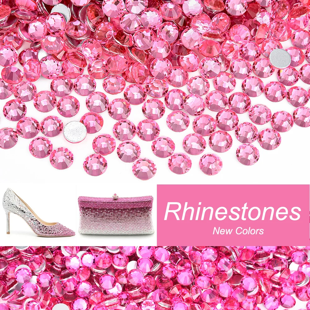 Oleeya DK Pink SS16-SS30 Glitter Crystals and Strass Non Hotfix ...