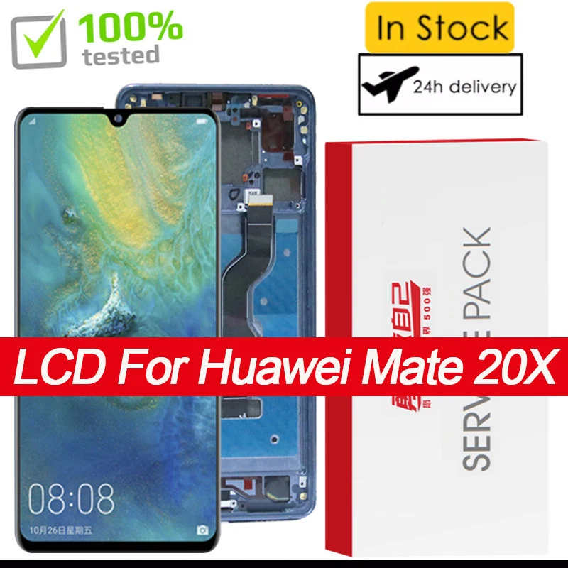 100% Original 7.2"AMOLED LCD For Huawei Mate 20X Display Touch Screen Digitizer Assembly ...