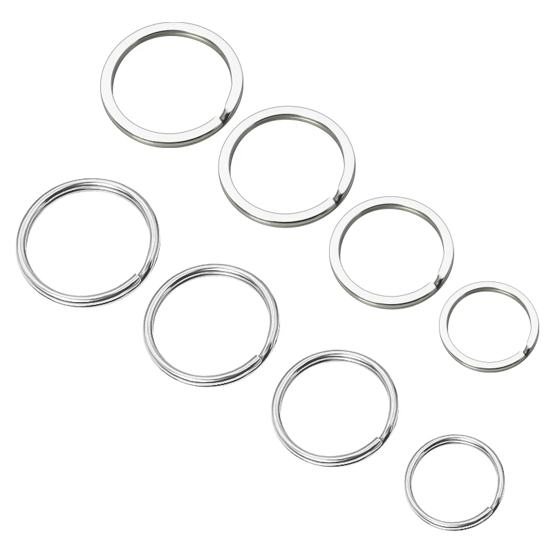 10pcs-304-Stainless-Steel-Key-Ring-Lock-Simple-Creative-diy-Accessories ...