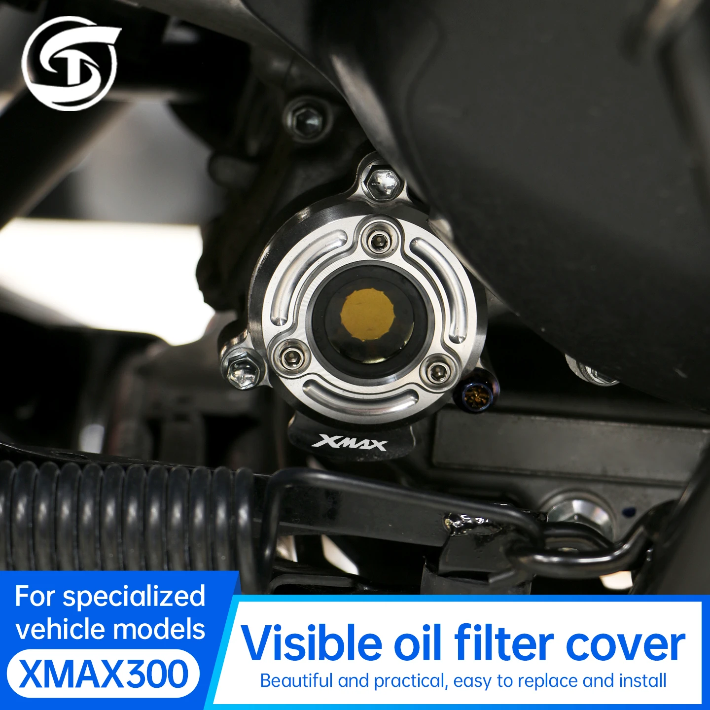 Visualization Engine Oil Filter Cover for Yamaha XMAX 300 250 125 400 ...