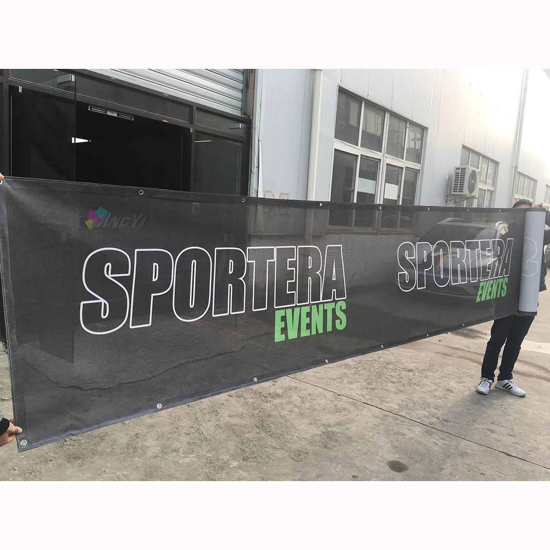 Custom See Through PVC Mesh Long Event Banner, Advertising Perforated ...