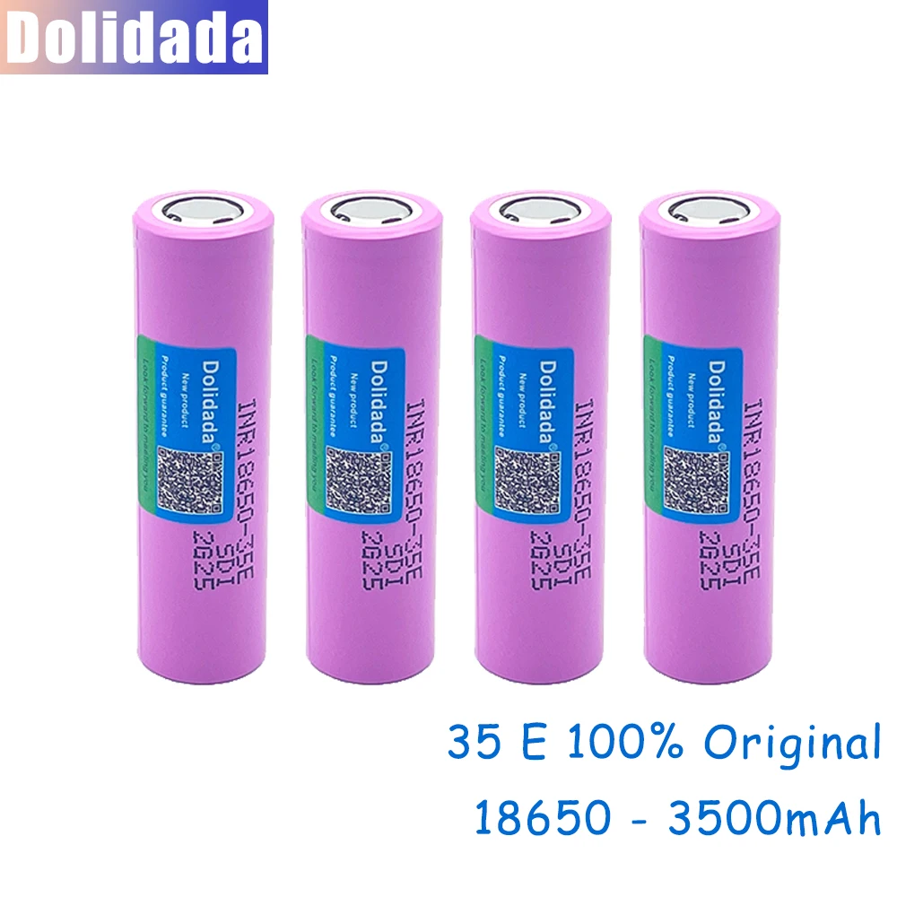 35E 18650 배터리 3500mah 3.7v 20A 리튬 이온 충전식 배터리 방전 Inr18650 35E 배터리 포인터 ...