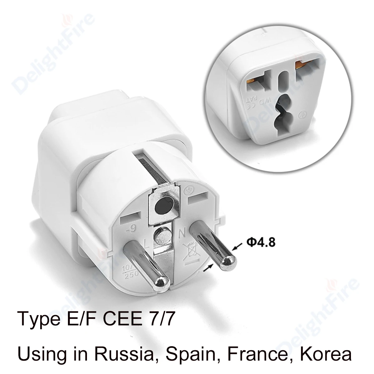 Adaptóir Breiseán an AE AU UK US go dtí an AE Euro Plug Adapter ...