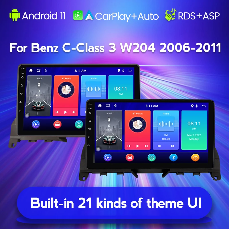 Android-11-Car-Radio-Multimedia-Video-Player-For-Mercedes-Benz-C-Class ...