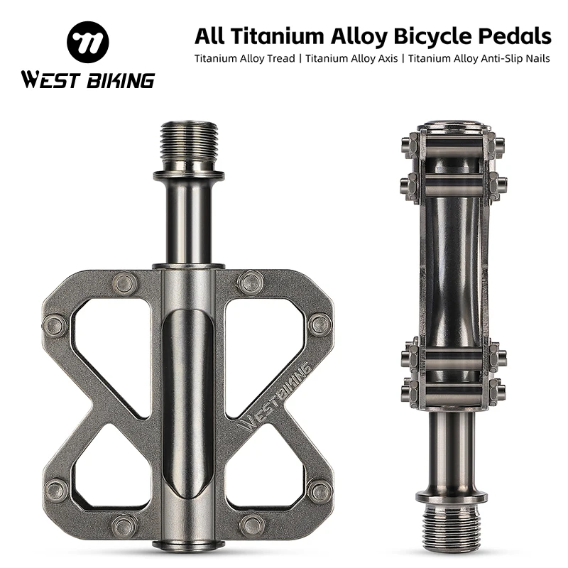 WEST-BIKING-Ultralight-All-Titanium-Alloy-3-Bearings-Bicycle-Pedals ...