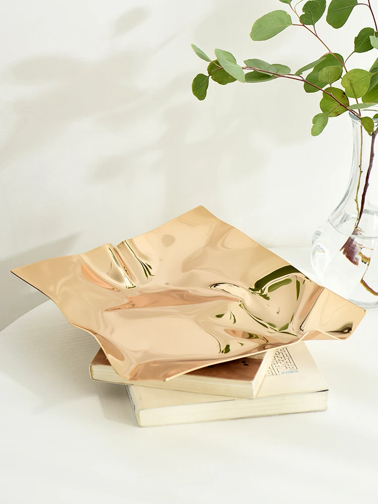 Nordic-Stainless-Steel-Wave-Pattern-Tray-Key-Storage-Tray-Snack-Trays ...