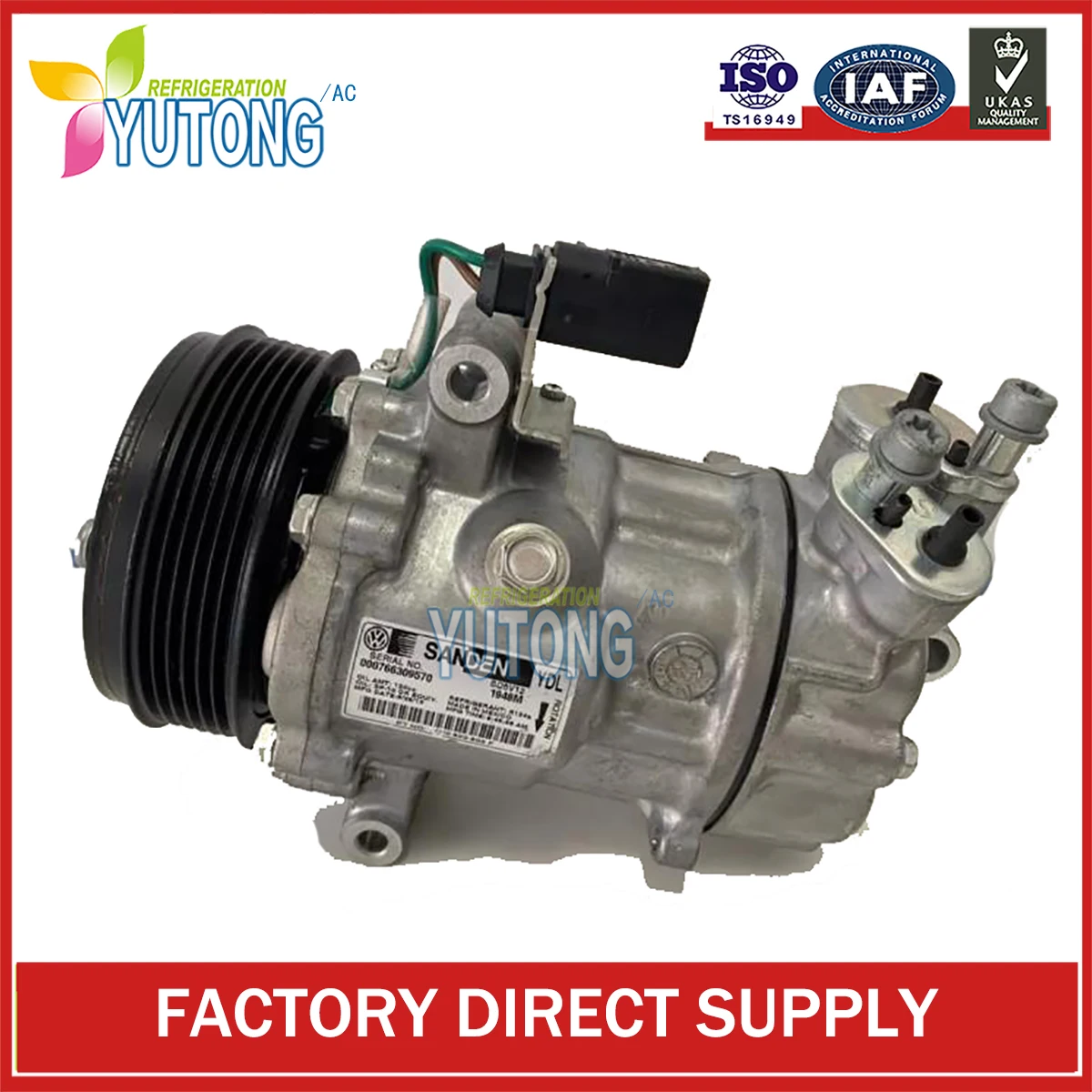 SANDEN-SD6V12-AC-Air-Conditioning-Compressor-For-Para-VW-Fox-Gol-G4 ...
