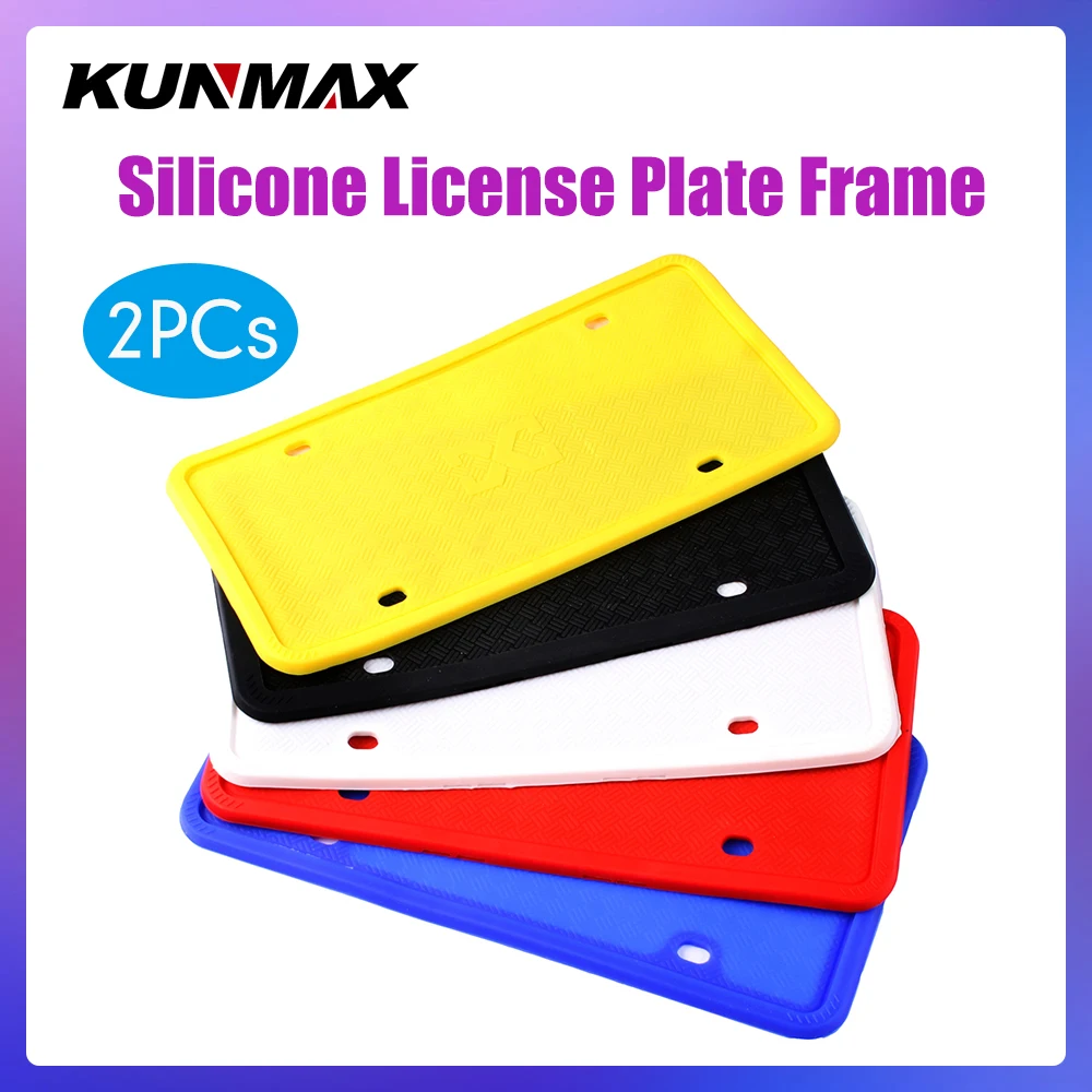 Multi-color-One-Pair-American-Silicone-License-Plate-Frame-Front-Back ...