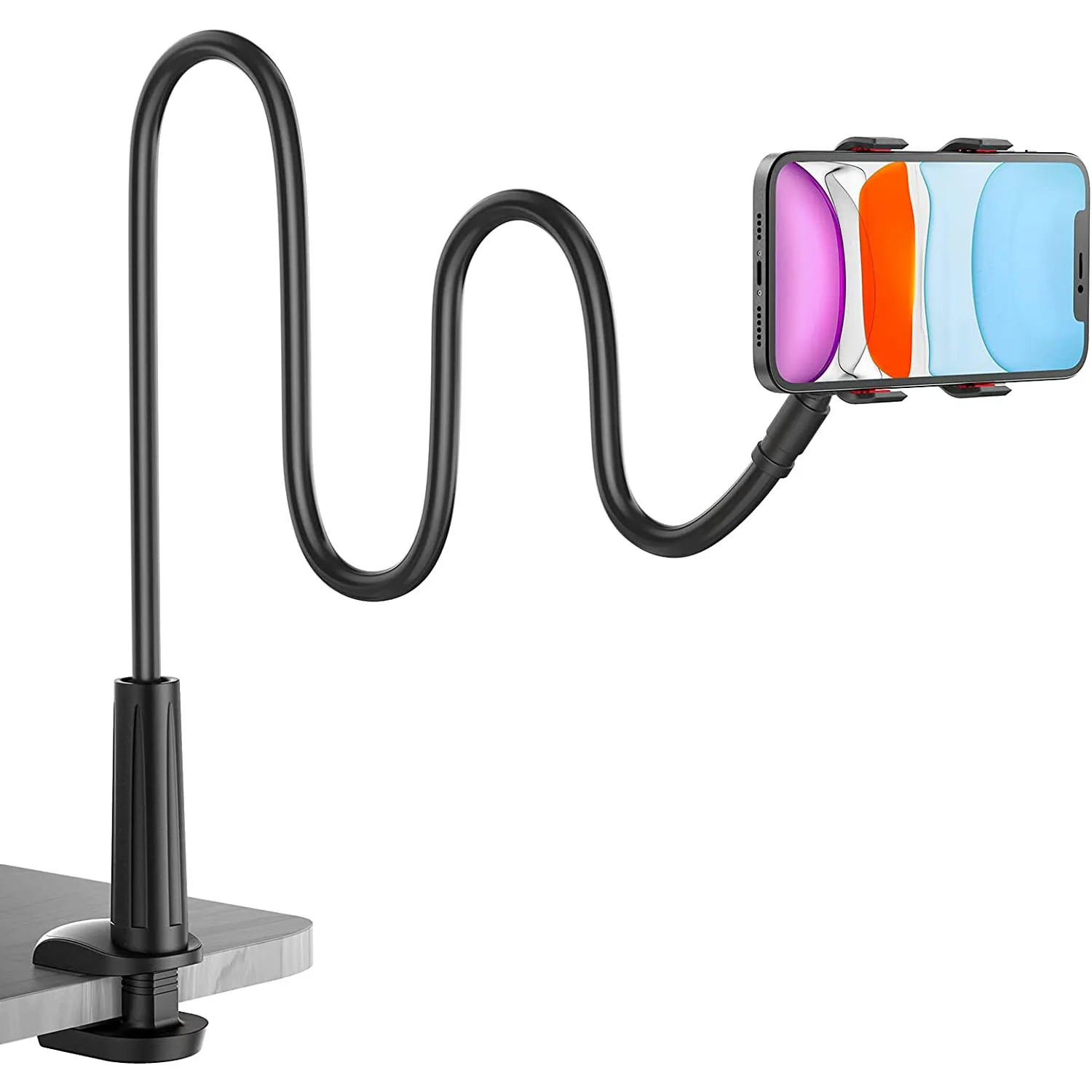 Phone-Holder-for-Bed-Gooseneck-Bedside-Phone-Holder-Laying-Down-with ...