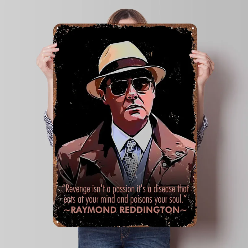 Raymond Reddington Modern Popculture Quotes Metal Poster Wall Art Mural ...