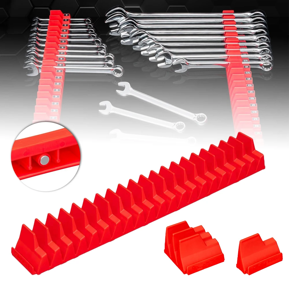 10Pcs-Magnetic-Wrench-Organizer-Easy-To-Install-Practical-Portable-Tool ...