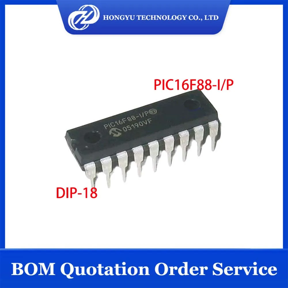 1-10-Pieces-PIC16F88-I-P-PIC16F88-16F88-IC-MCU-8BIT-7KB-FLASH-DIP-18 ...
