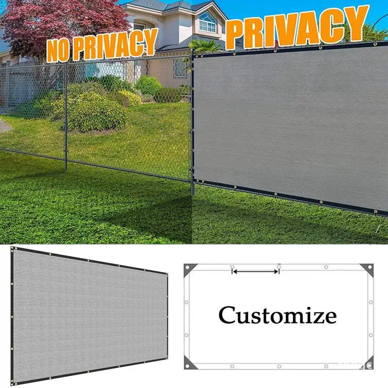 Gray Anti-UV Sunshade Net Balcony Privacy Screen Fence Net Garden ...