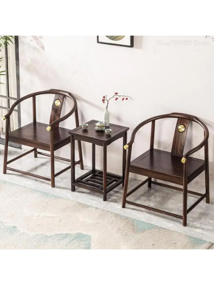 New-Chinese-Style-Taishi-Chair-Round-Chair-Three-piece-Set-Of-Golden ...