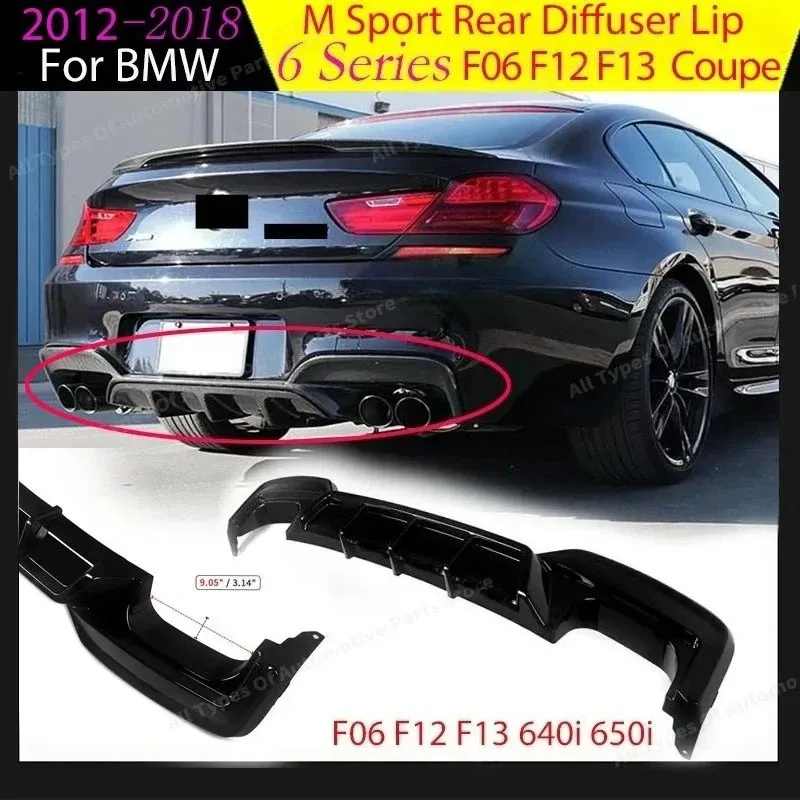 Rear Bumper Diffuser Lip for BMW F06 F12 F13 640i 650i M Sport 2012 ...