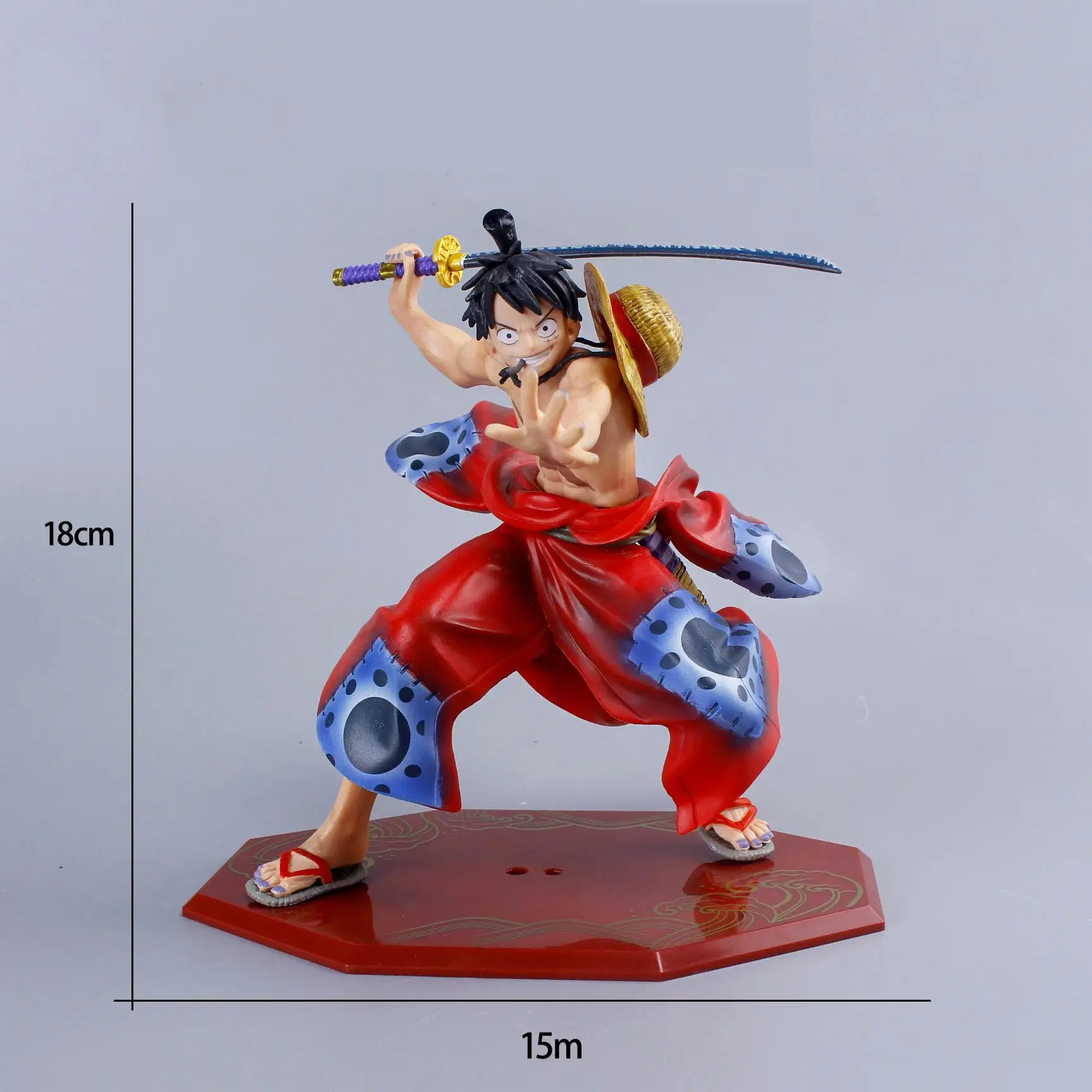 18CM One Piece Monkey D Luffy Action Figure Adult Kids Figurine Japan ...