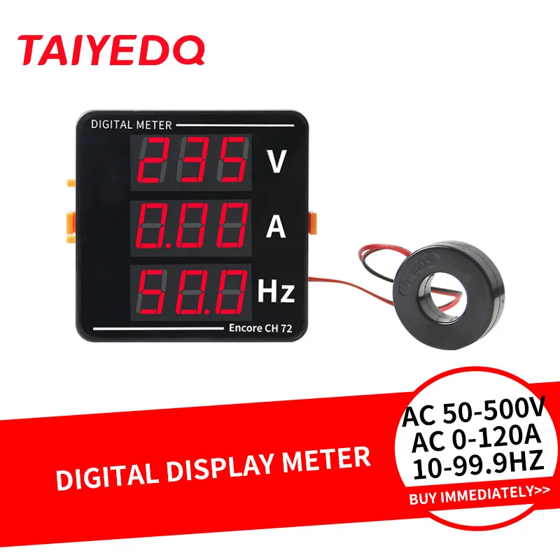Frequency Meter Voltmeter Ammeter | Frequency Meter Hertz | Ac Digital ...