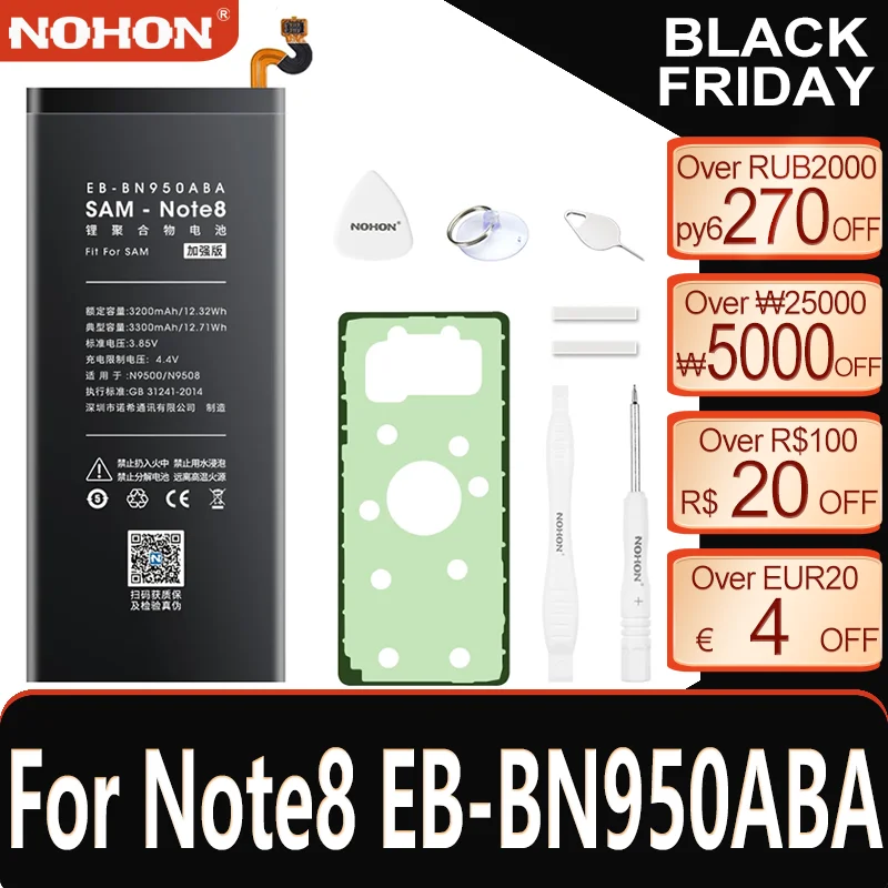NOHON-8-N9500-N9508-N950A-N950D-N950F-N950FD-N950J-N950N-N950U-N950W ...