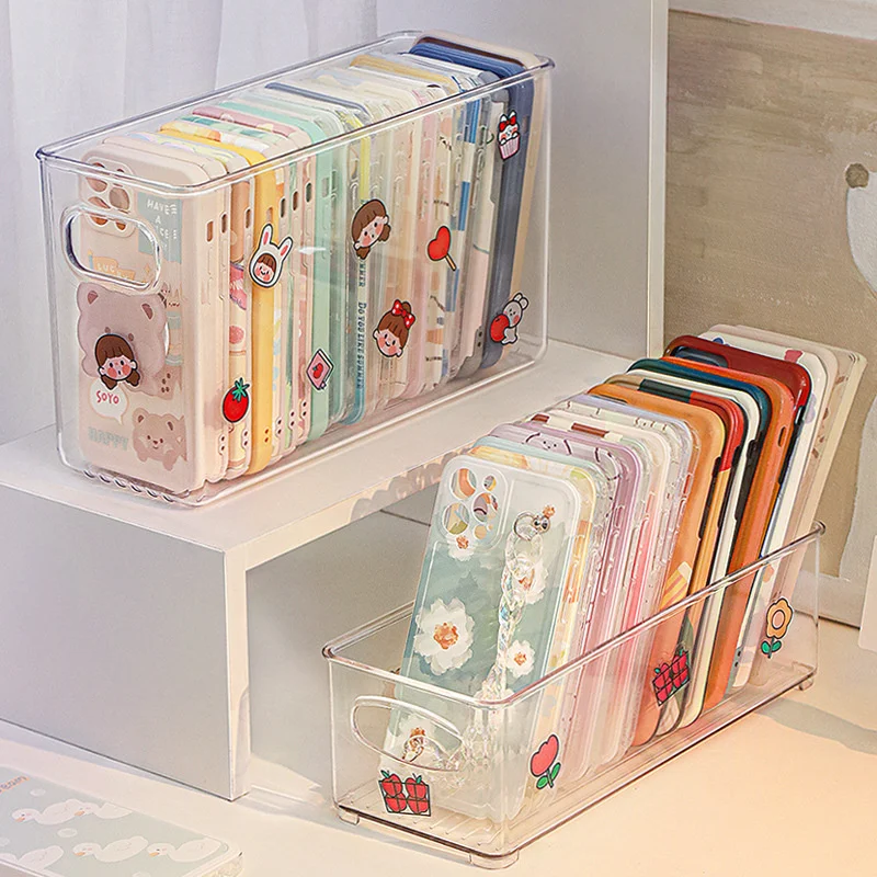 Acrylic Sundries Storage Basket | Storage Box Phones Acrylic - Desktop ...