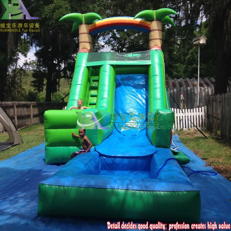 Blue Tropical Commercial Made Palm Tree Inflatable Hawaiian Luau Water ...