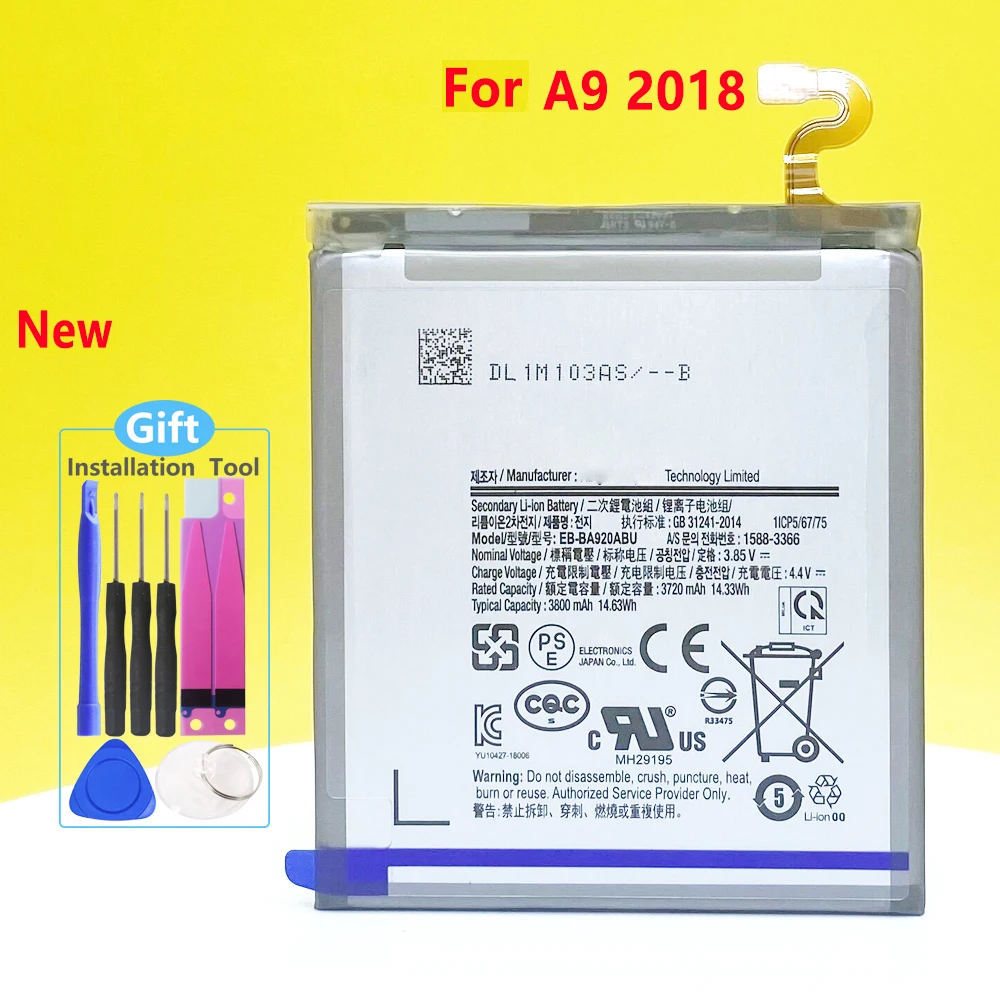 새로운 EB-BA920ABU 배터리 삼성 갤럭시 A9 2018 A9s A9 스타 프로 SM-A920F A9200 전화 교체