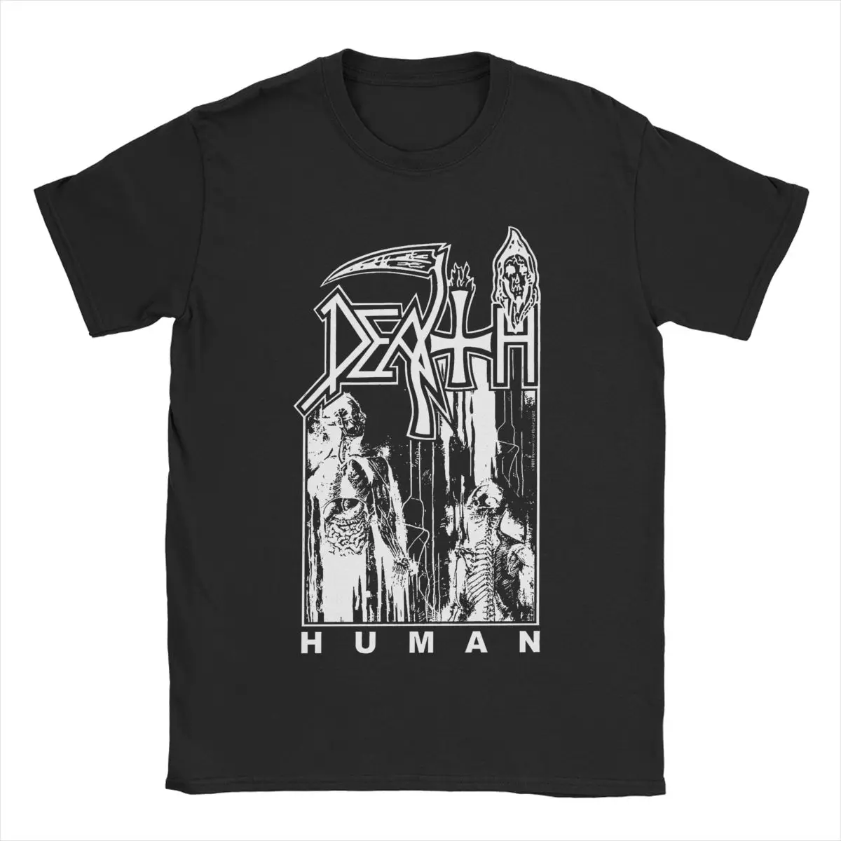 Death-Band-Men-T-Shirts-Novelty-Tee-Shirt-Short-Sleeve-Crewneck-T-Shirt ...