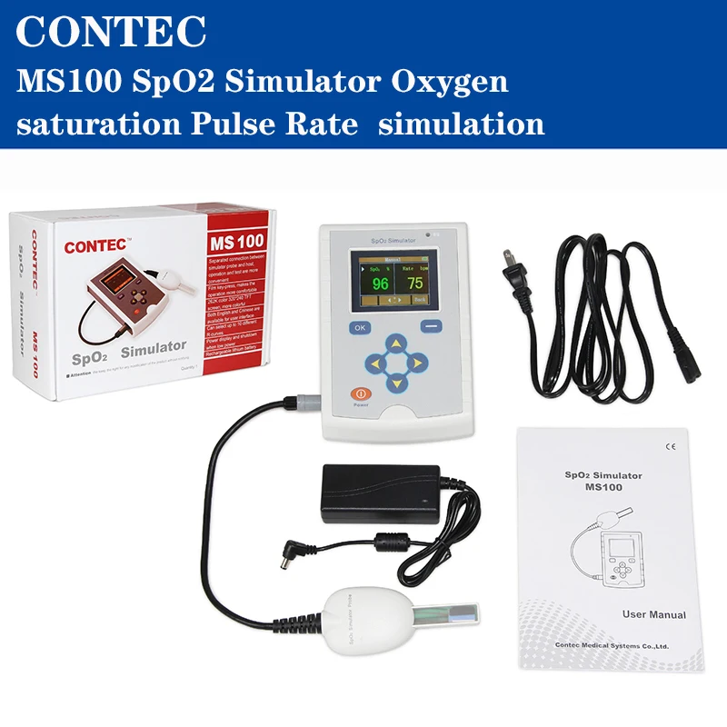 CONTEC MS100 SpO2 Simulador Saturação do oxigênio Simulação do pulso ...