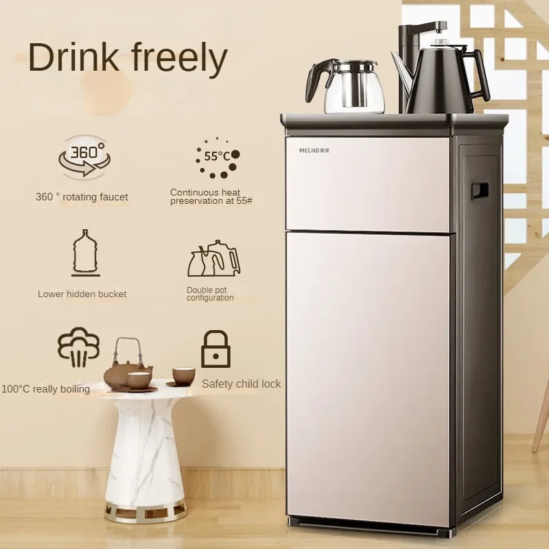 Tea-Bar-Machine-Household-Water-Dispenser-Bottom-Mounted-Bucket-Water-Multifunctional-Vertical ...