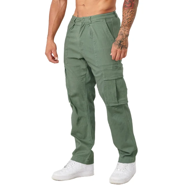 Multi Pocket Men's Sports & Fitness Cargo Pants - Men's Fitness Apparel ...