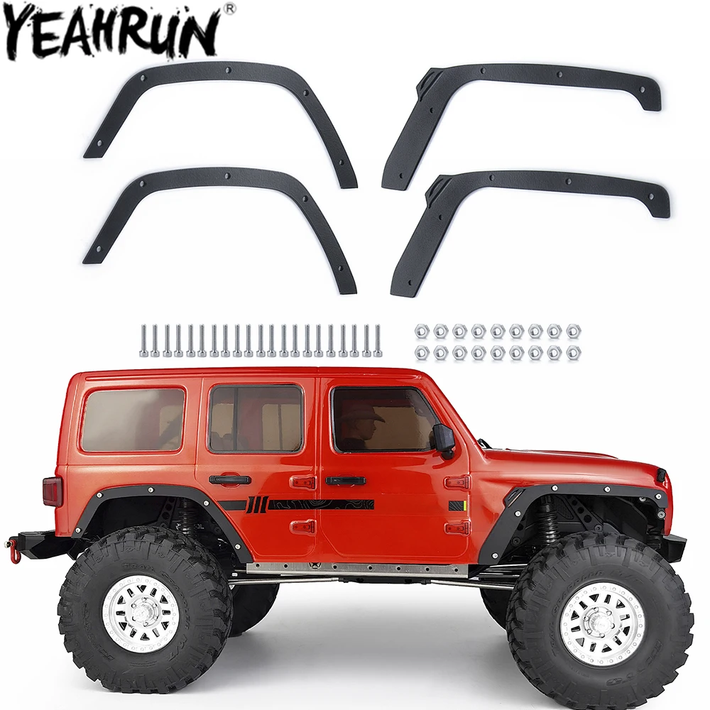 YEAHRUN RC Car Mud Fenders Flares Metal Wheel Eyebrows for 1/10 Axial ...