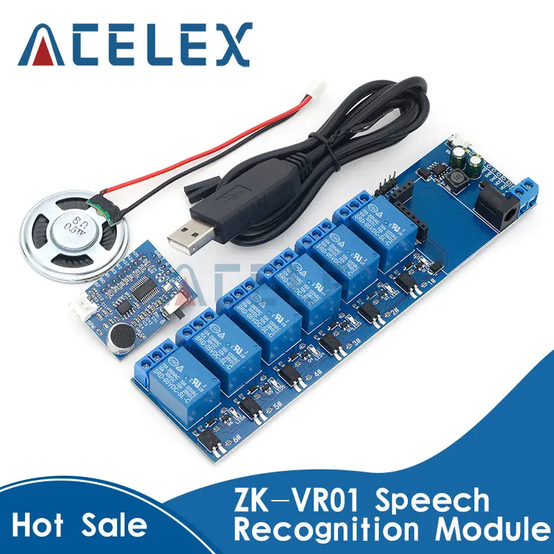 ZK VR01 Speech Recognition Module AI Smart Home Offline Control Custom ...