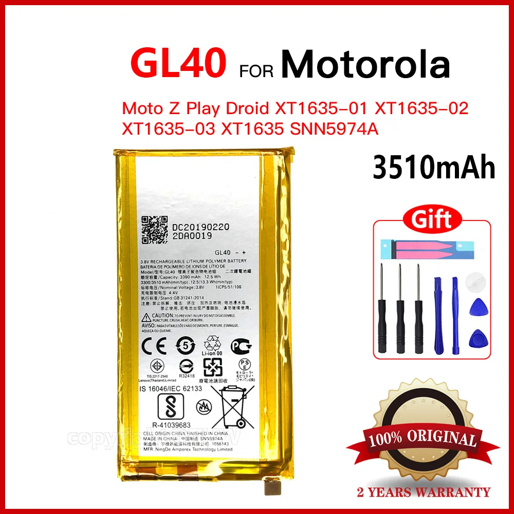 Original-Replace-Battery-GL40-3510mAh-For-Motorola-Moto-Z-Play-ZPlay ...