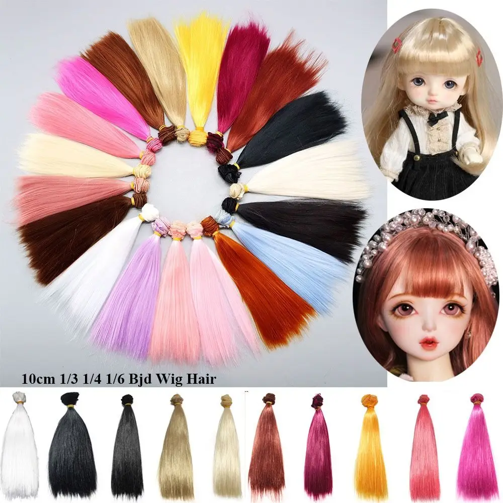 Peluca-de-pelo-para-mu-ecas-accesorio-de-fibra-resistente-al-calor-10cm ...
