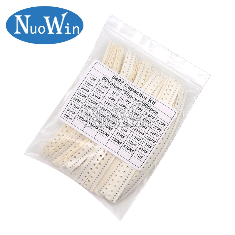 2500pcs-0402-0603-0805-SMD-Ceramic-Capacitor-Assorted-Kit-50Values-1pF ...