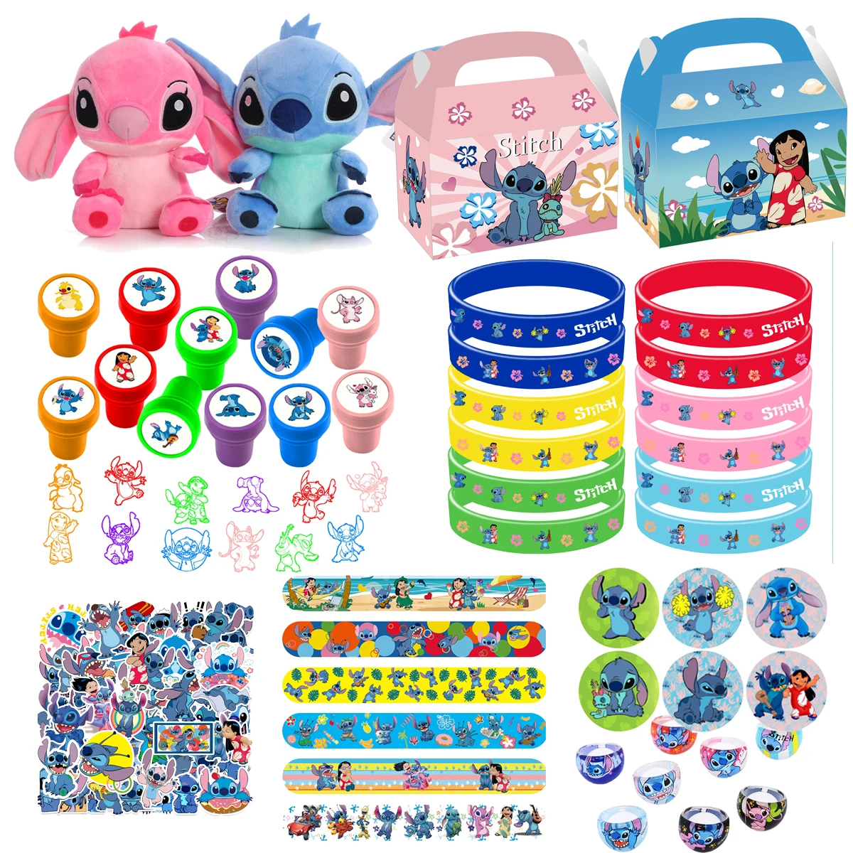 Disney-Stitch-Party-Favors-Seal-Stamps-Slap-Bracelets-Stickers-Paper-Bags-Keychains-Paper ...