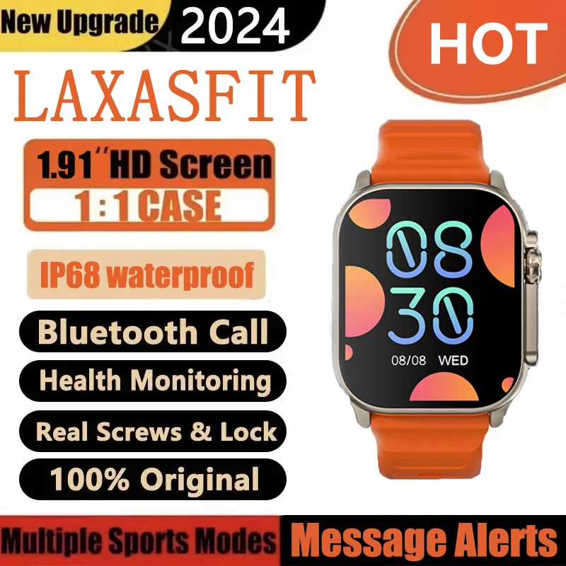 LAXASFIT-New-Smart-Watch-1-91inch-HD-Screen-Man-Woman-Bluetooth-Call-BT ...