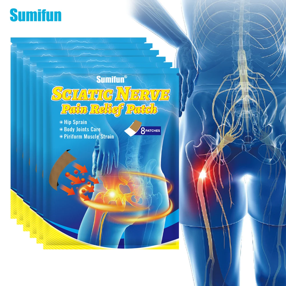 8-40-80Pc-Sumifun-Sciatica-Pain-Relief-Patch-Hip-Nerve-Ache-Care ...