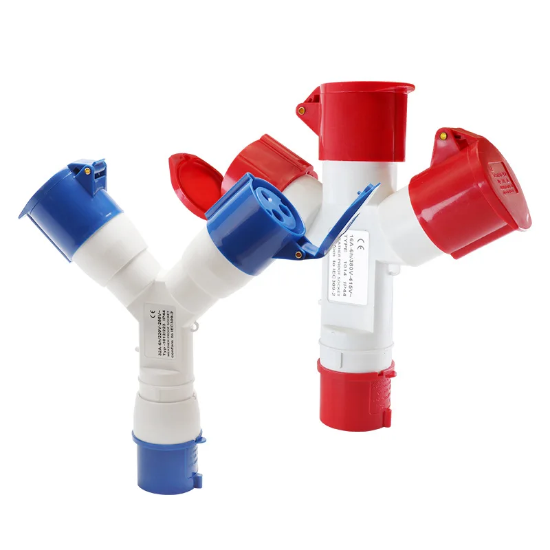 Industrial-Plug-16A32A-Y-type-Multi-Function-Three-way-Branch-Socket ...