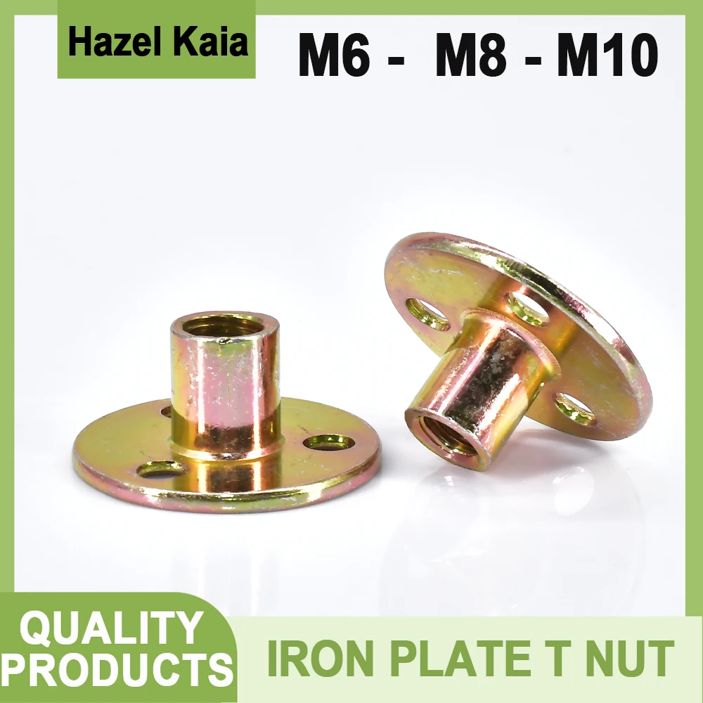 5PCS-Carbon-Steel-Iron-Plate-Nut-M6-M8-M10-Sofa-Foot-Lock-Zinc-Plat ...