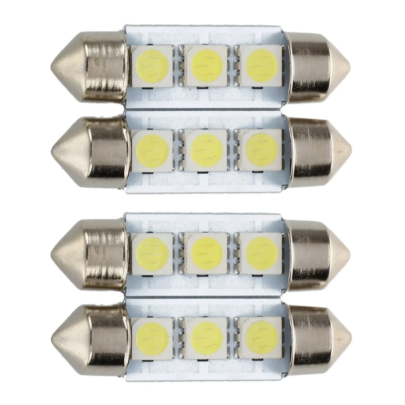 4X-C5W-3-LED-SMD-5050-36Mm-Xenon-White-Bulb-Plate-Shuttle-Festoons-Dome ...