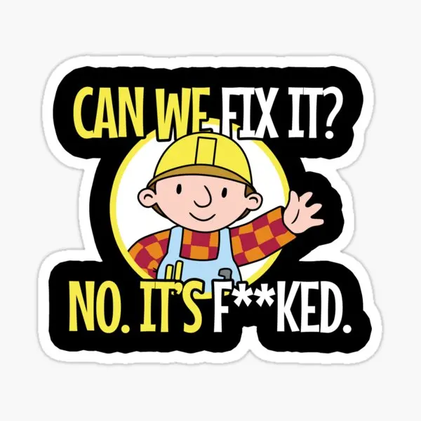 Can We Fix It Funny Repair Man Engineer 10PCS Stickers for Kid Print ...