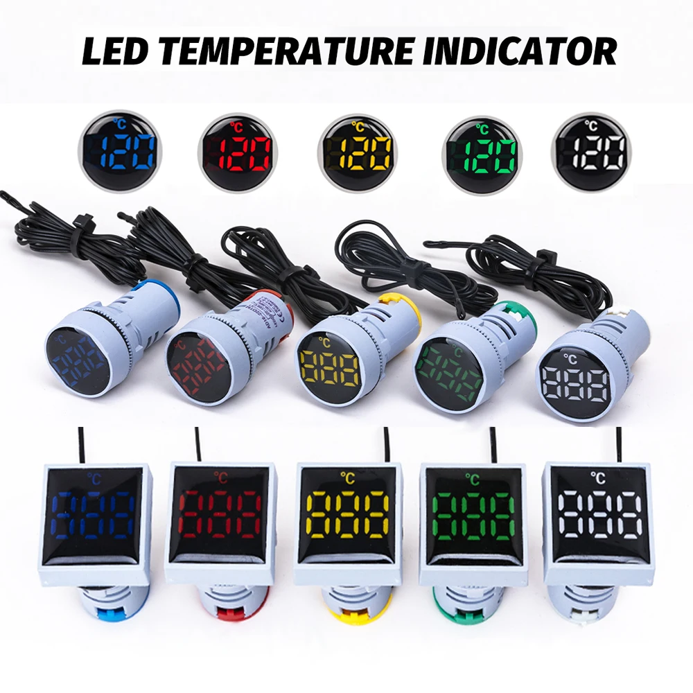 New-22mm-Round-and-Square-Mini-LED-Light-Display-Thermometer-Display ...